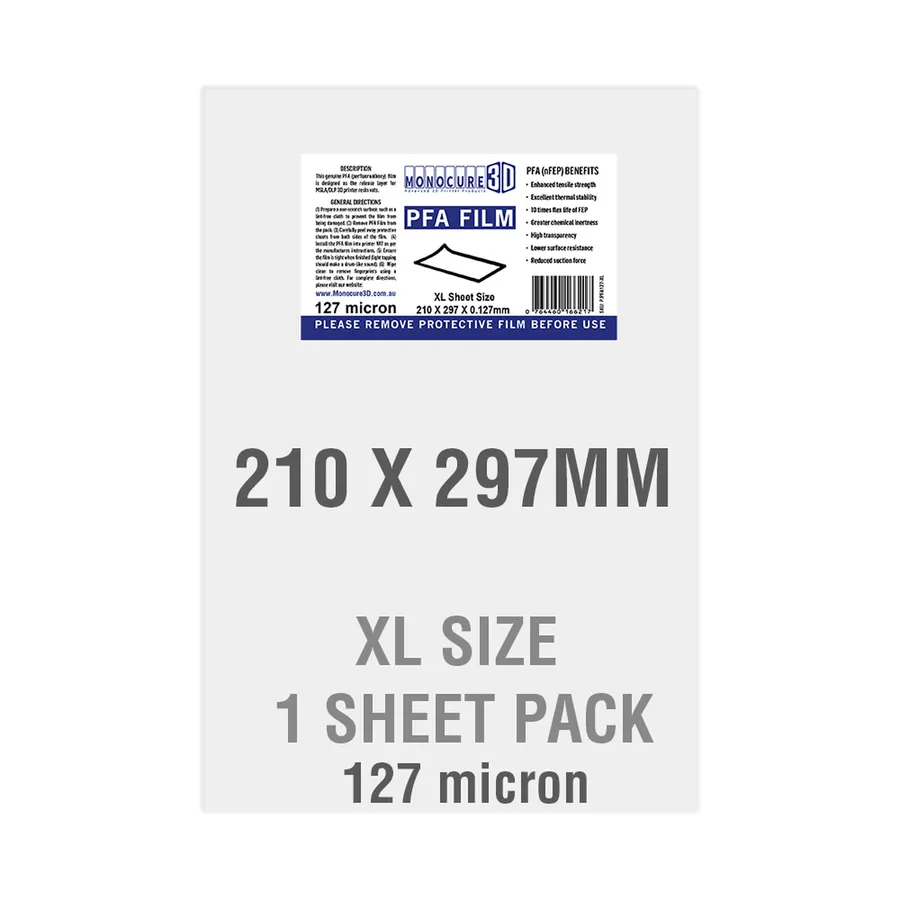 Monocure 3D PFA FILM (NFEP) SINGLE SHEET PACK | Jaycar Australia