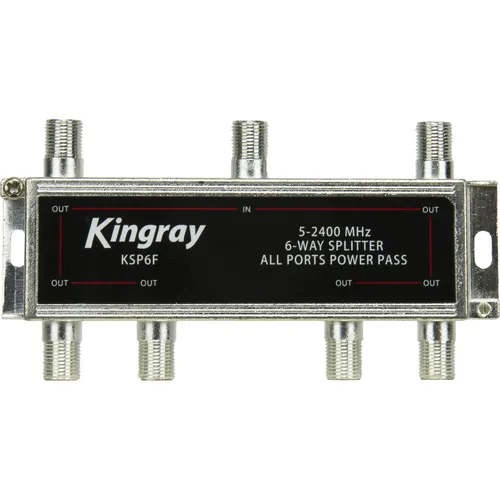Kingray 6 Way All Ports Power Pass Splitter, 5-2400 MHz - Foxtel ...