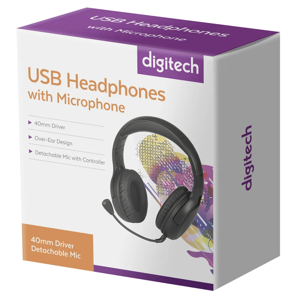 Digitech USB Headphones with Microphone | Jaycar New Zealand