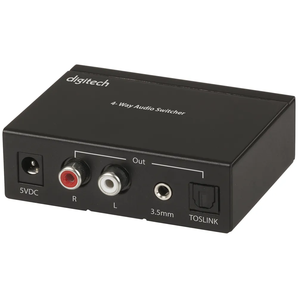 4-Way Digital Audio Switcher | Jaycar Australia