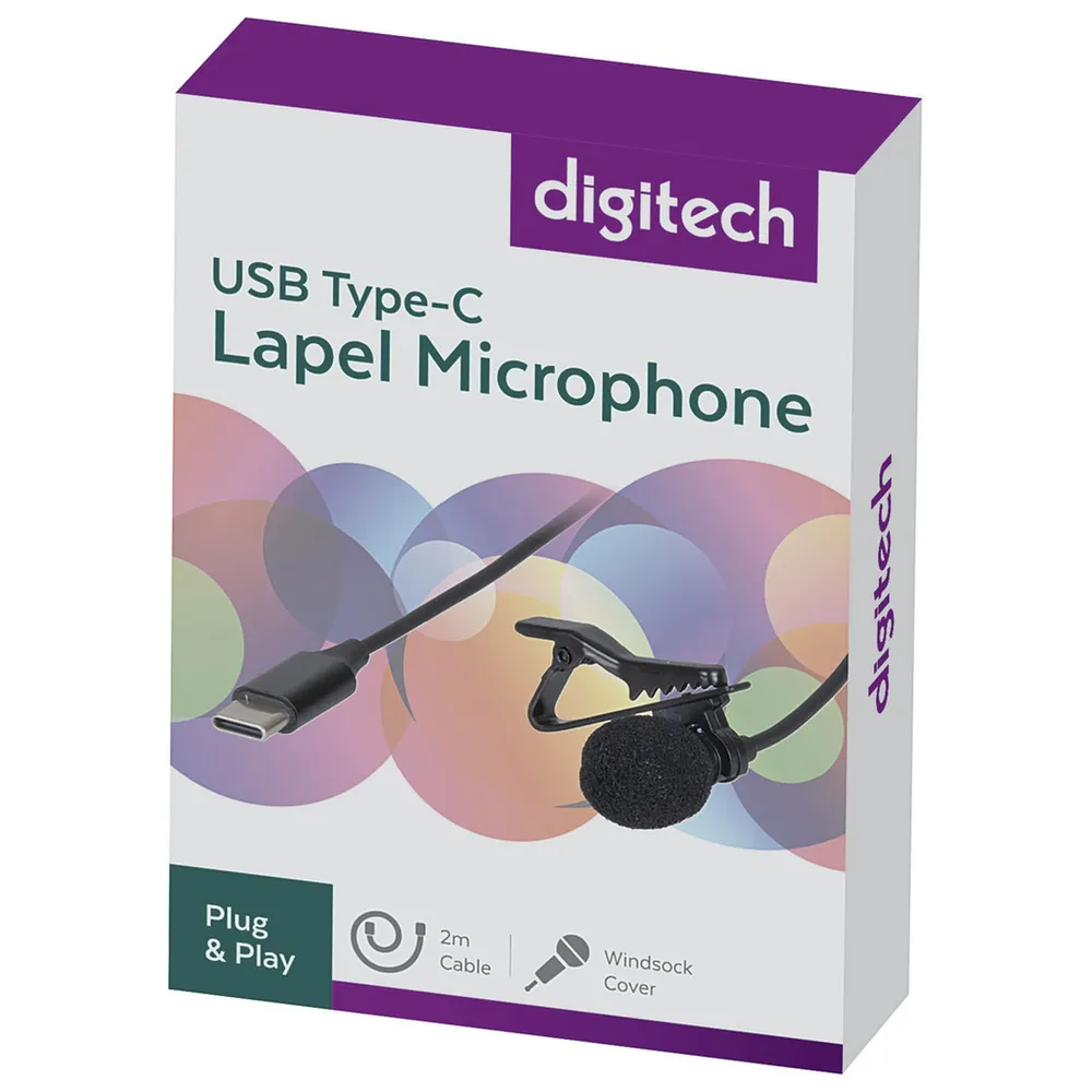 USB Type-C Lapel Microphone | Jaycar Australia