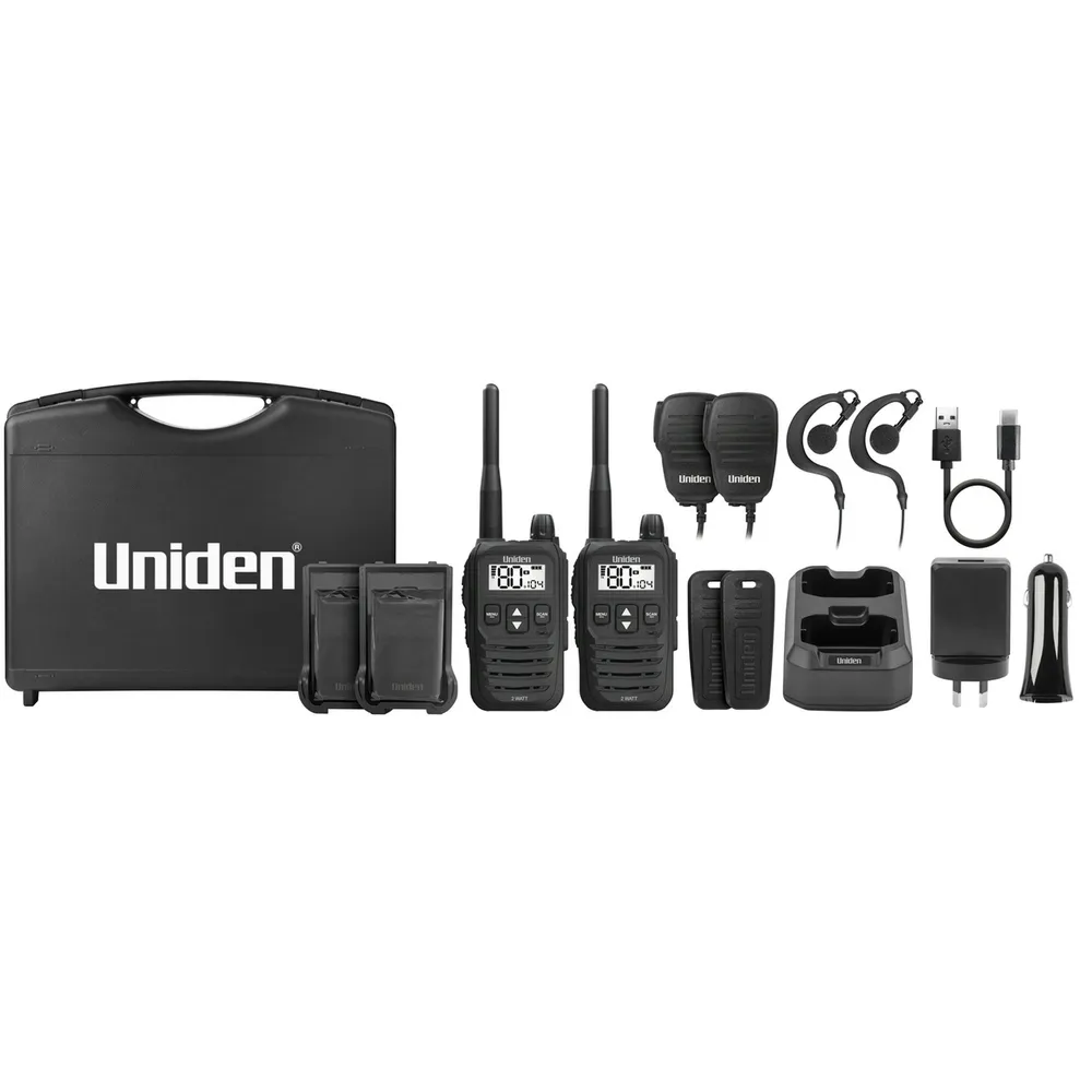 Uniden 2W UHF Hand Held Transciever + Accessories Pack UH825P | Jaycar ...