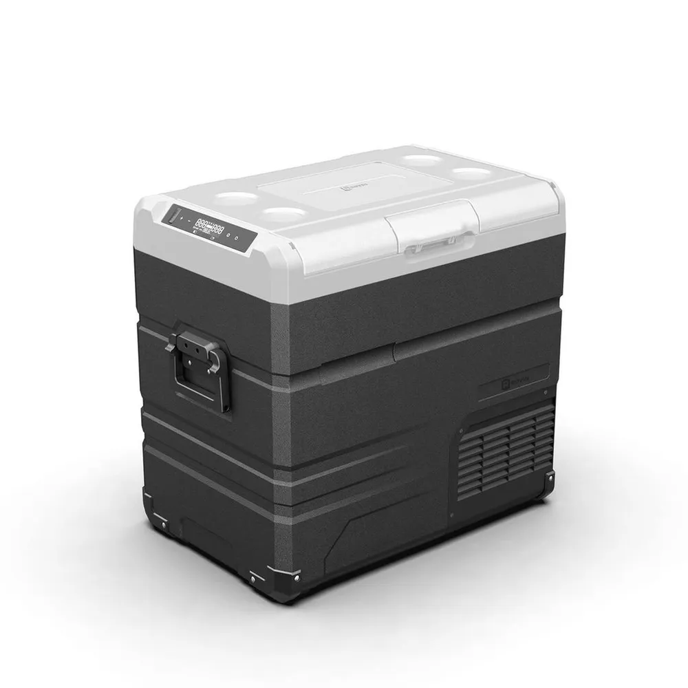 55L Rovin Portable Dual Zone Fridge with Solar and Battery Compartment ...