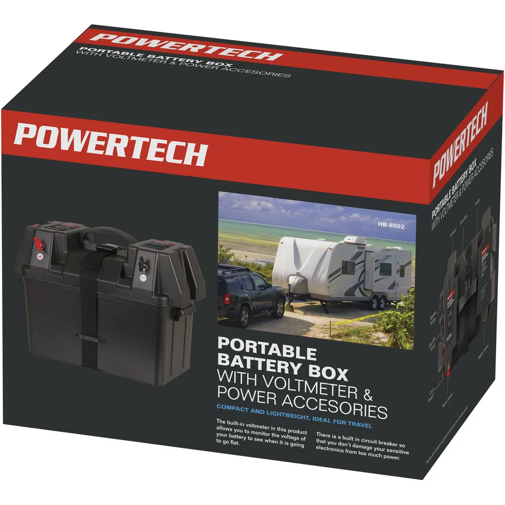 Battery Box with Voltmeter and USB Charge | Jaycar Australia