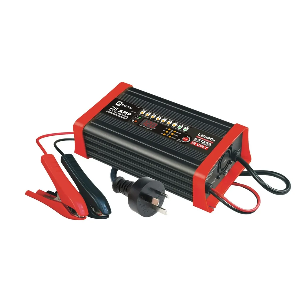 12V 25A 8-Step Lead Acid and Lithium Battery Charger | Jaycar Australia
