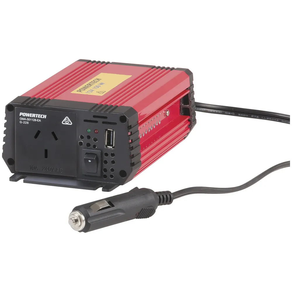 150W (450W Surge) 12VDC to 240VAC Inverter with USB | Jaycar Australia