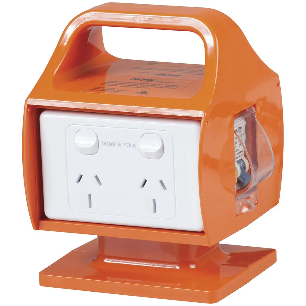 Portable RCD with 4 X 15A Sockets to 15A Mains Plug | Jaycar Australia