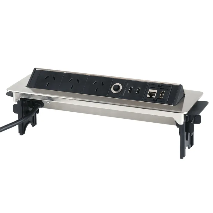 3-Way In Desk Powerboard with 2 x USB, HDMI and Ethernet | Jaycar Australia