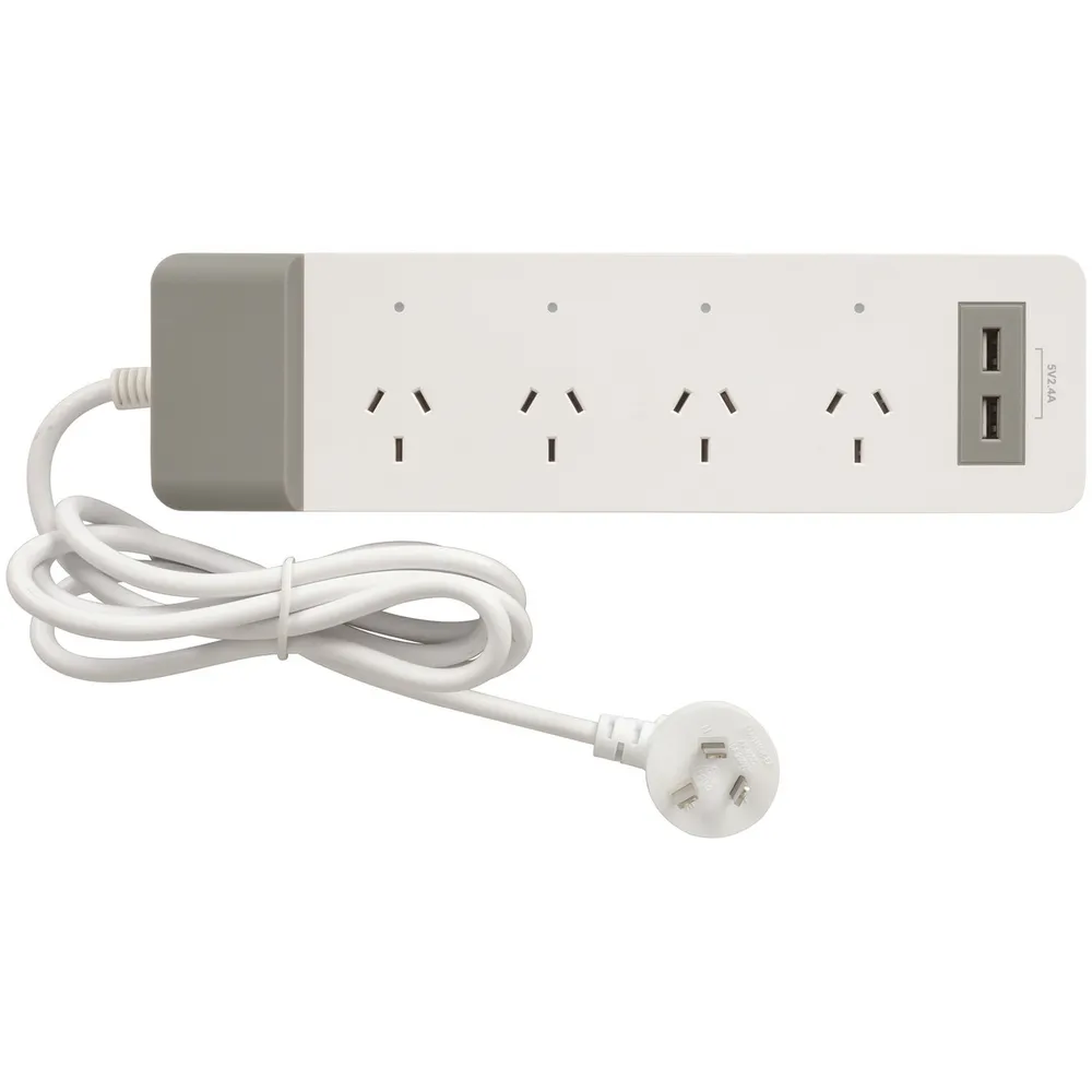 4 Way Smart WiFi Mains Powerboard with 2 USB Ports | Jaycar Australia