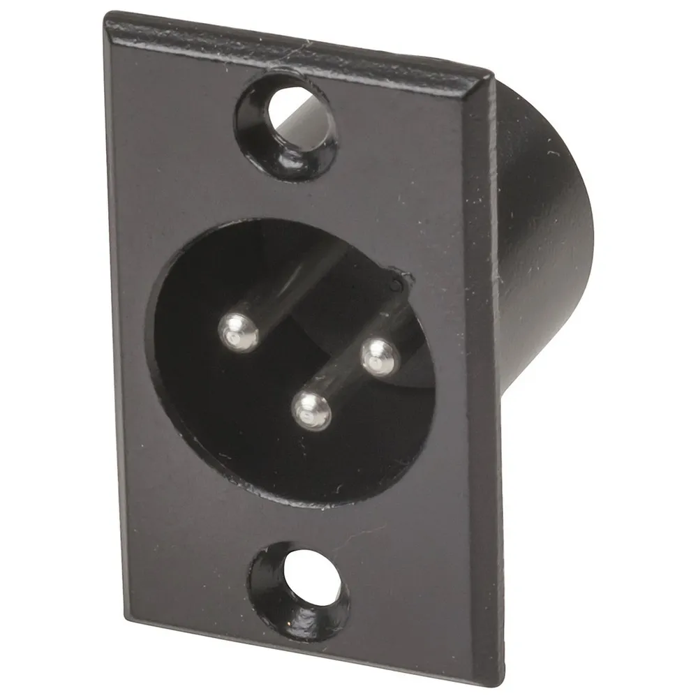 3 Pin Chassis Male Cannon Type Connector | Jaycar Australia