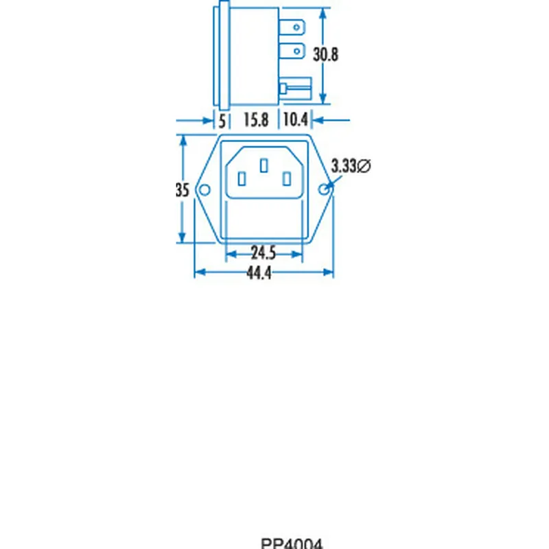 IEC Male Chassis Power Plug with Fuseholder | Jaycar Australia