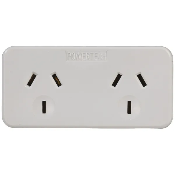 Mains Double Adaptor - Right | Jaycar Australia