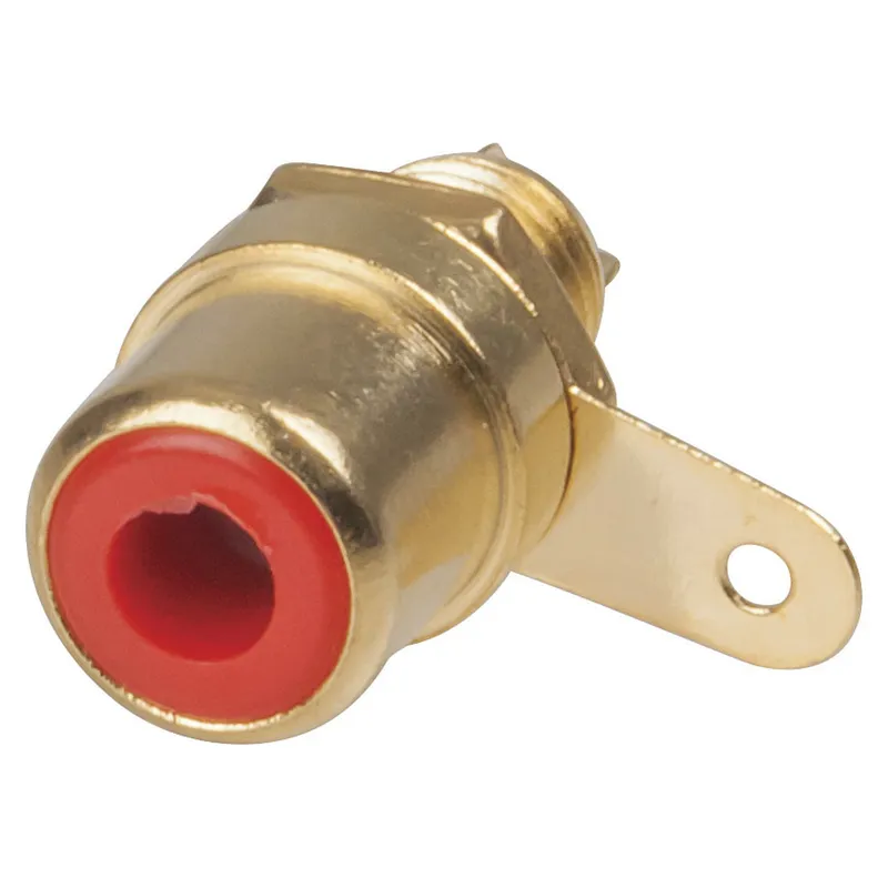Red Gold-Plated RCA Chassis Socket | Jaycar New Zealand