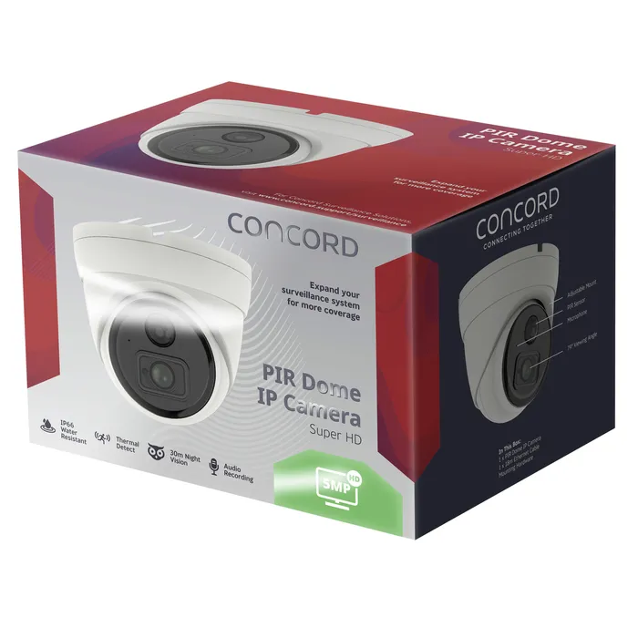 Concord 5MP NVR Dome PIR Camera | Jaycar New Zealand