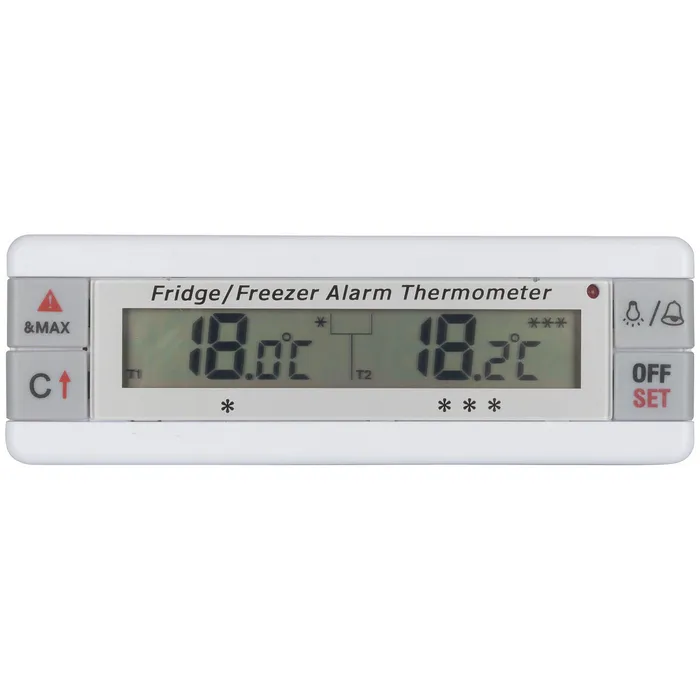 Dual Display Digital Thermometer for Fridge Freezer with Dual Probes ...