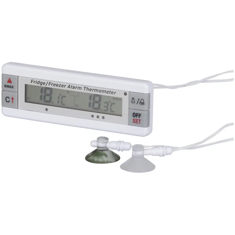 Dual Display Digital Thermometer for Fridge Freezer with Dual Probes ...