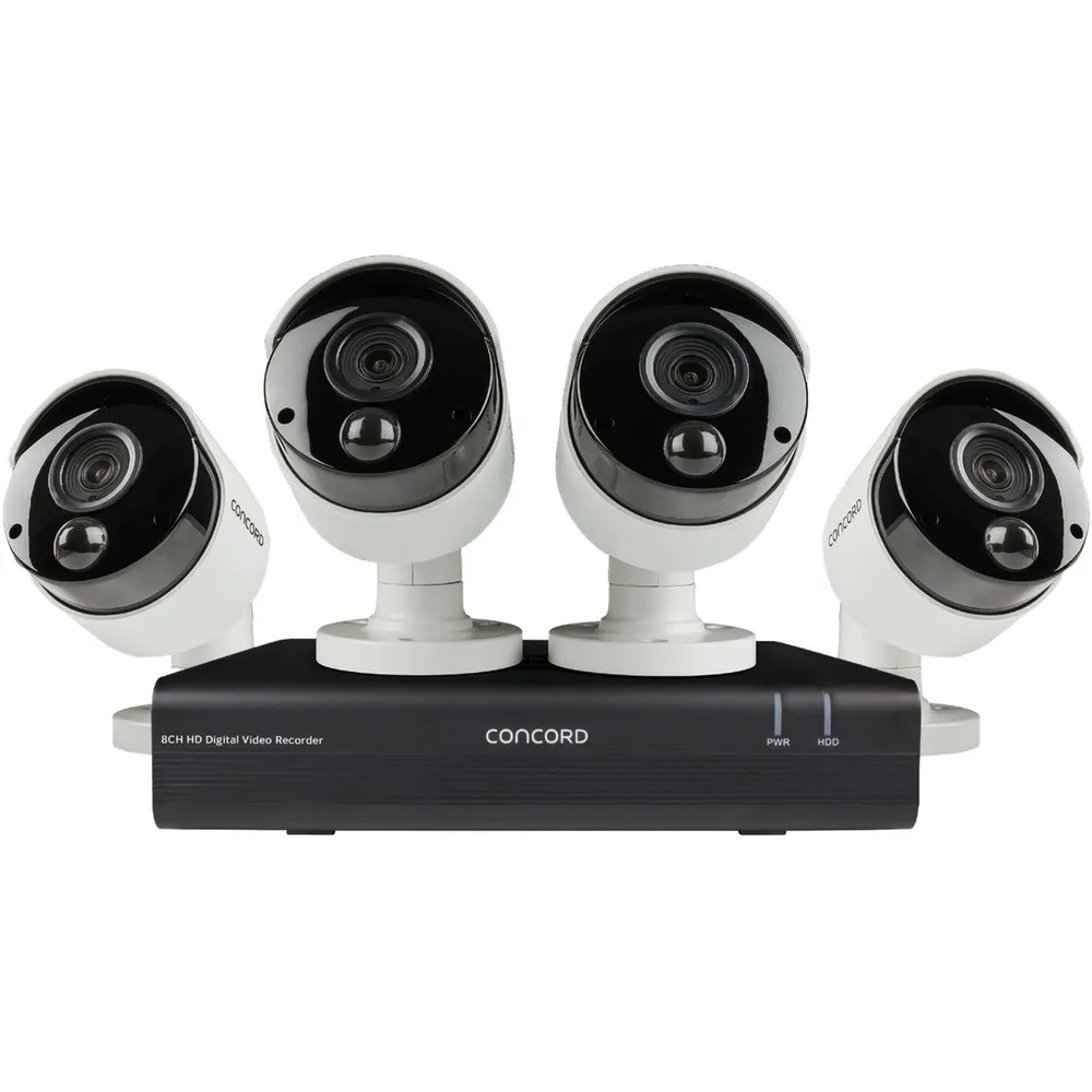 Concord 8CH AHD DVR Kit with 4 x 1080p PIR Bullet Cameras V3 | Jaycar ...