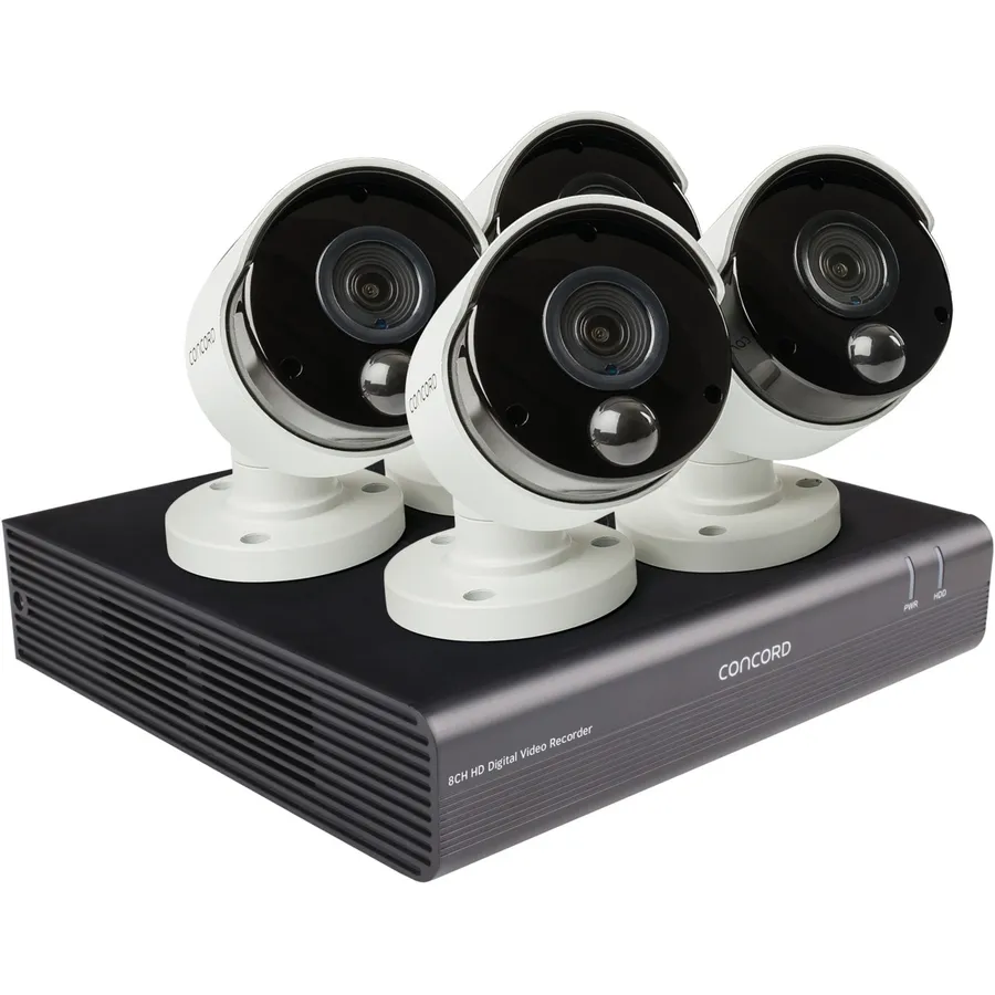Concord 8CH AHD DVR Kit with 4 x 1080p PIR Bullet Cameras V3 | Jaycar ...