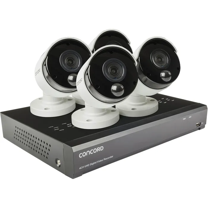 Concord 4CH 4K DVR Kit with 4 x 4K PIR Bullet Cameras | Jaycar Australia