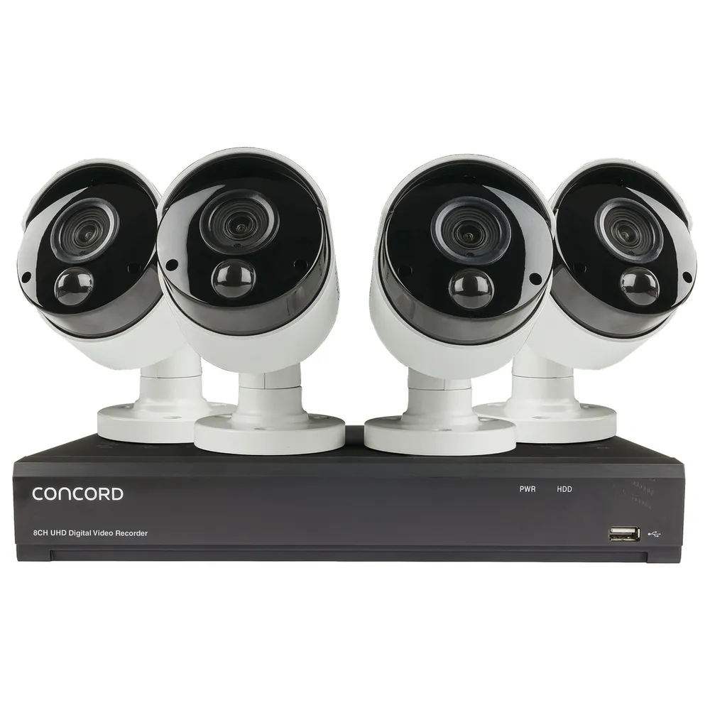 Concord 8 Channel 4K DVR Package - 4x4K Cameras | Jaycar Australia