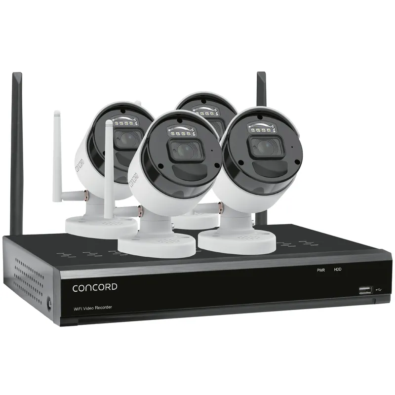 Concord 8CH 1080p Wireless NVR Kit with 4 x 1080p Bullet Cameras ...