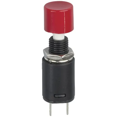 Red Miniature Pushbutton - SPST Momentary Action 125V 1A rating ...