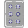 Powertech 6 Way Stainless Steel Switch Panel With Blue Illuminated ...