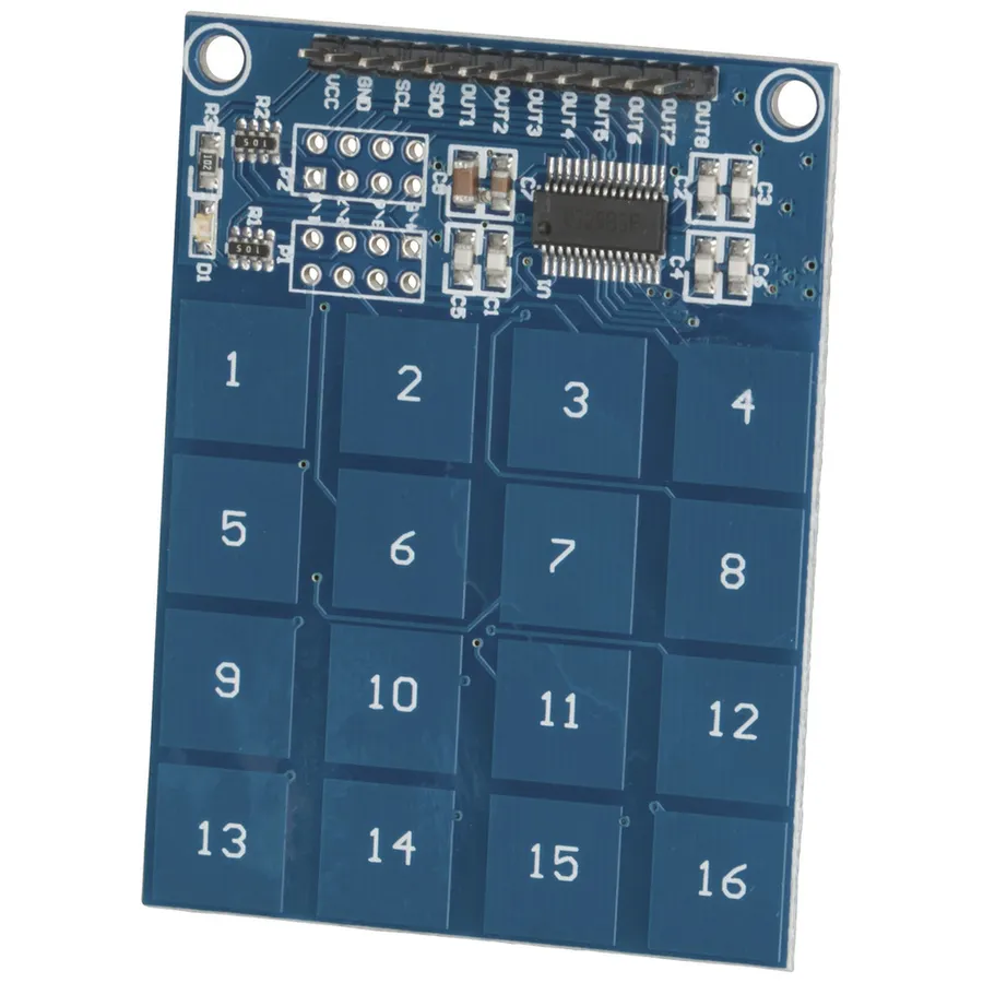 Duinotech Arduino Compatible 16 Key Touchpad Module | Jaycar Australia