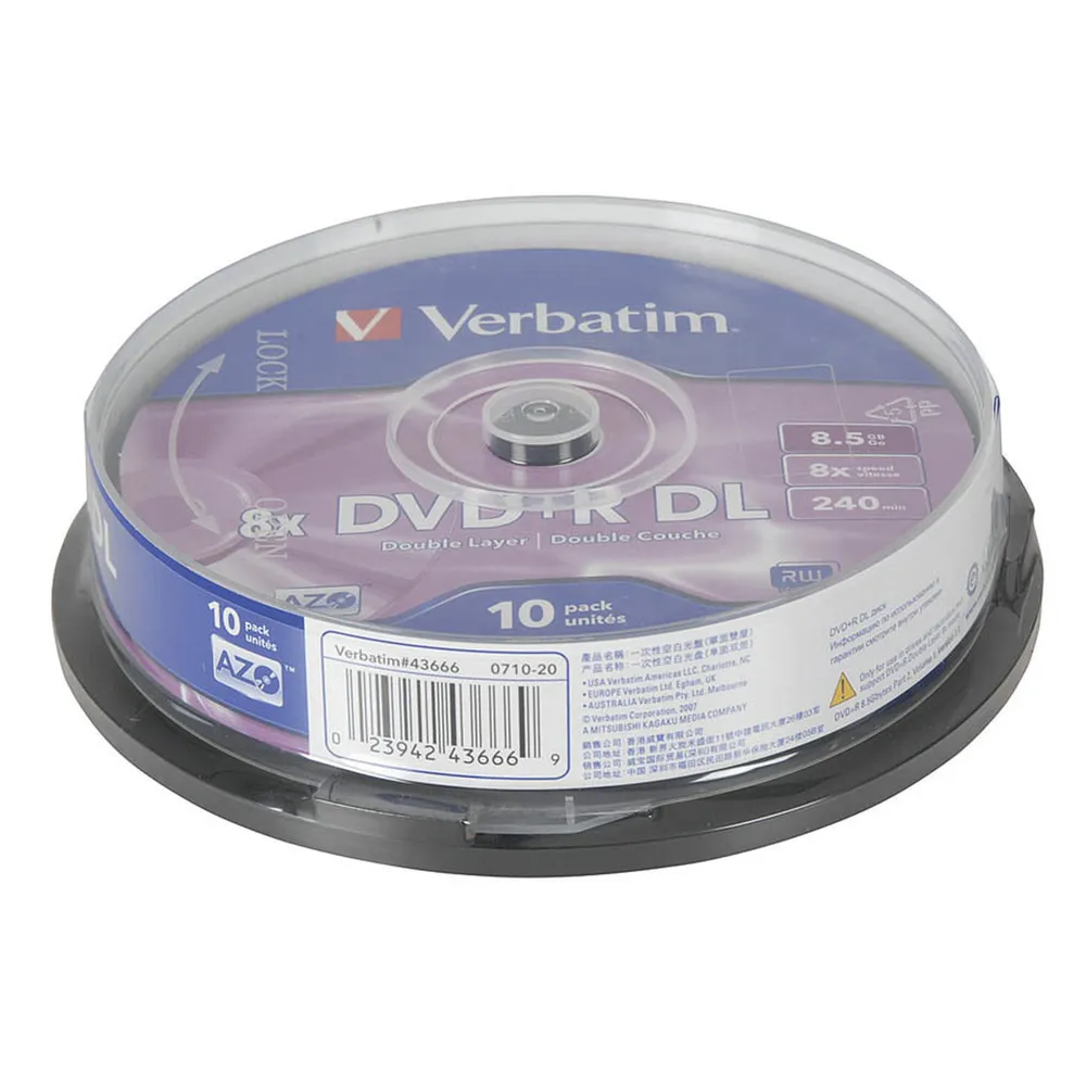 Verbatim DVD+R DL 8.5GB 8x Spindle 10 Pack | Jaycar Australia