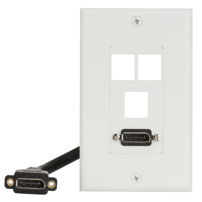 DisplayPort Wall Plate Socket with 3 Keystone | Jaycar Australia