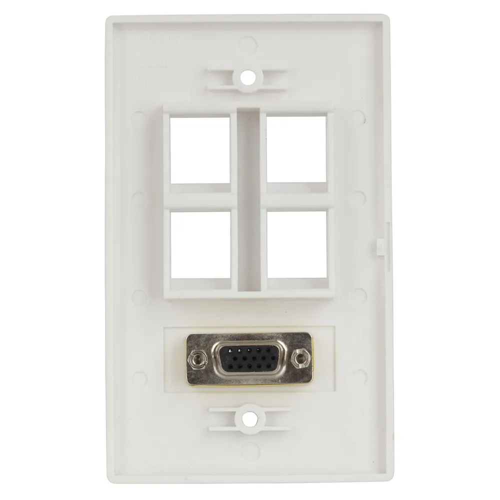 VGA Wall Plate Socket with 4 Keystone Ports | Jaycar Australia