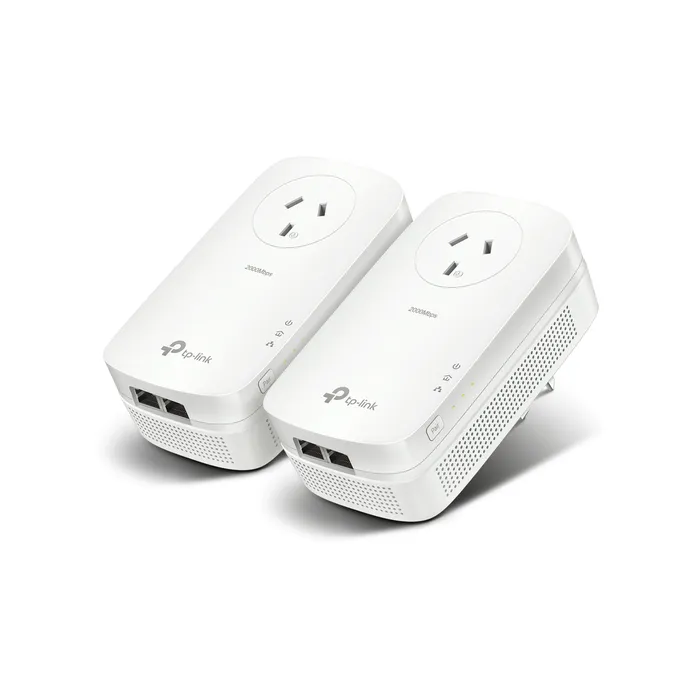 TP-Link AV2000 2 Port Gigabit Pass-through Powerline Starter Kit ...