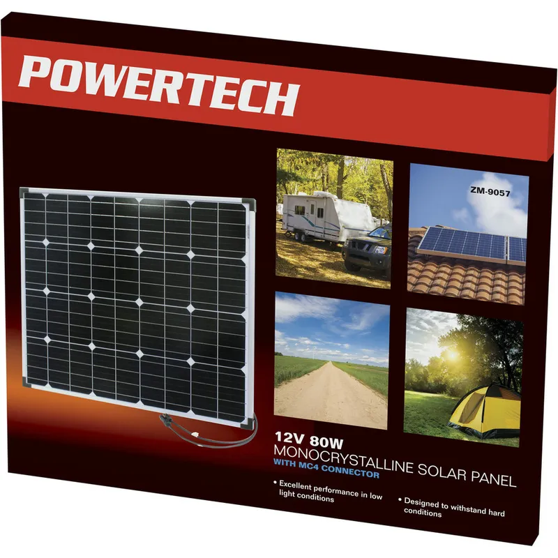 12V 80W Monocrystalline Solar Panel With Lead | Jaycar New Zealand